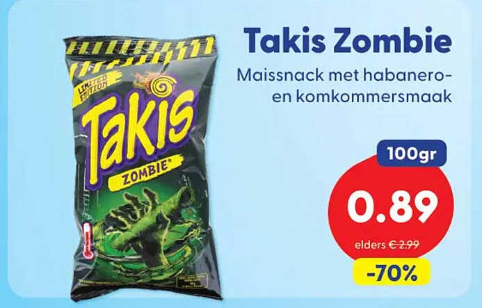 Takis Zombie Aanbieding bij Die Grenze - FolderFeest.nl
