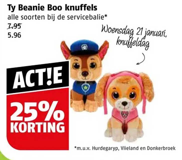 Ty Beanie Boo Knuffels Alle Soorten Bij De Servicebalie* Aanbieding bij ...