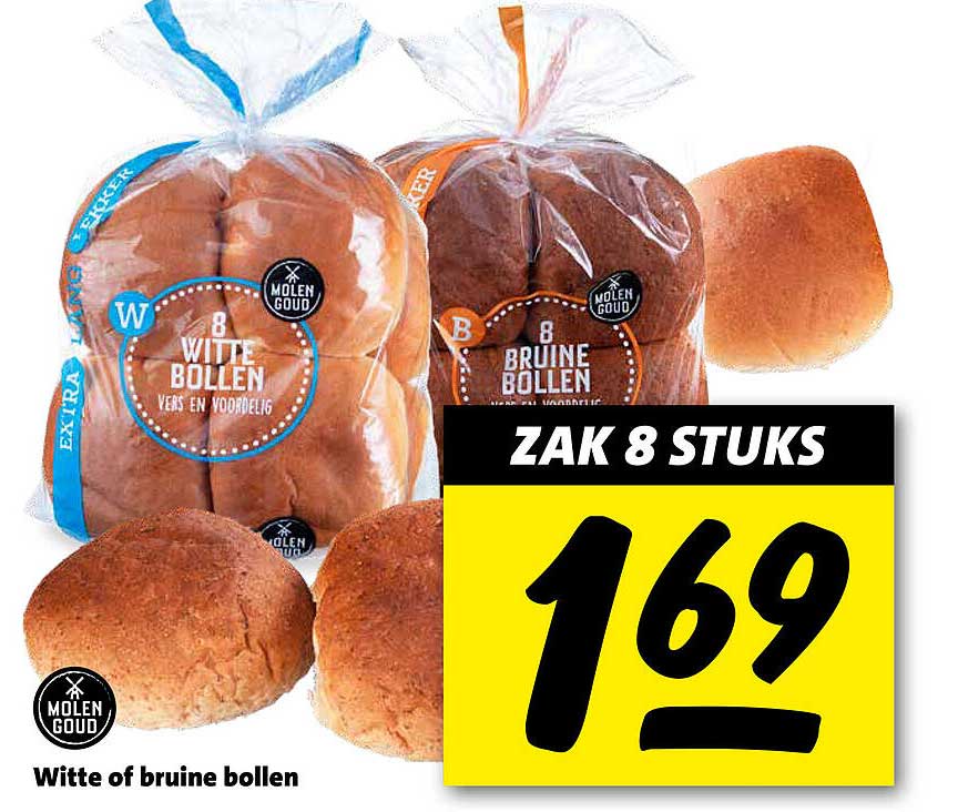 Witte Of Bruine Bollen Aanbieding bij Boni - FolderFeest.nl