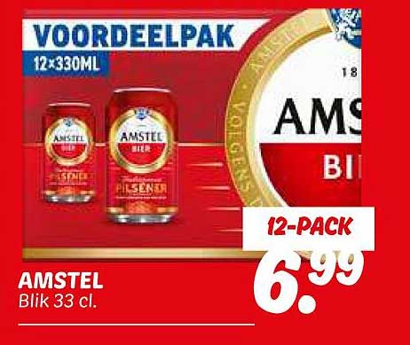 Amstel Blik 33 Cl. aanbieding bij Dekamarkt