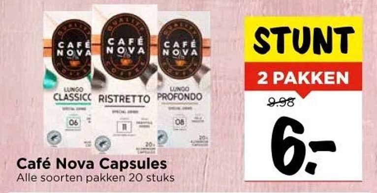 Café Nova Capsules aanbieding bij Vomar
