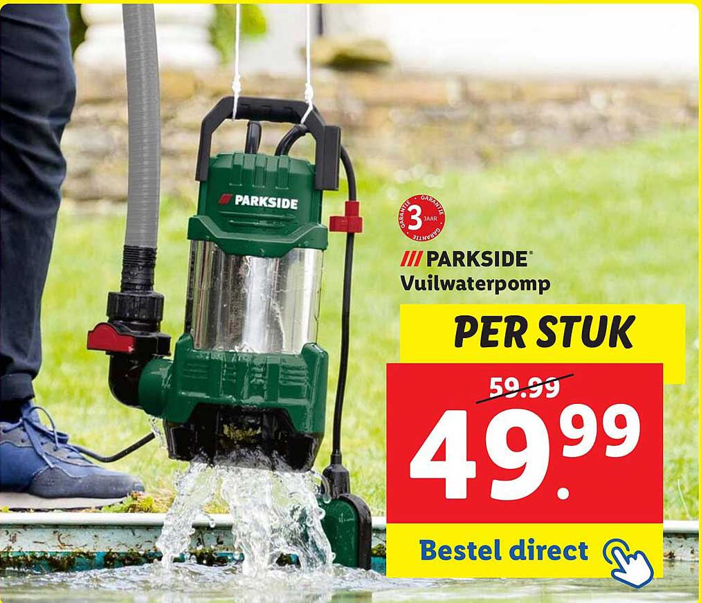 Parkside Vuilwaterpomp aanbieding bij Lidl