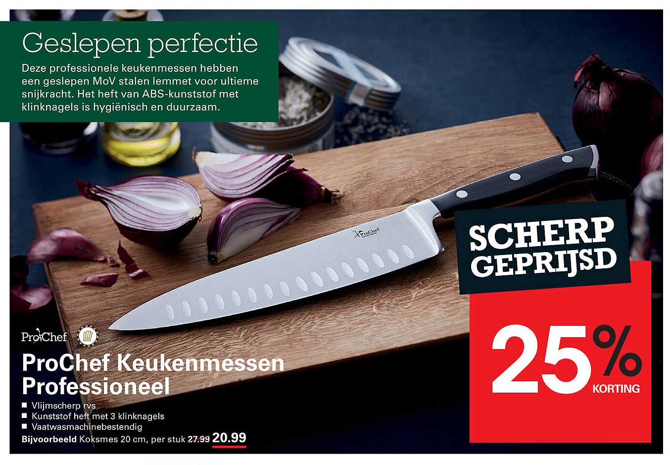 Prochef Keukenmessen Professioneel aanbieding bij Sligro