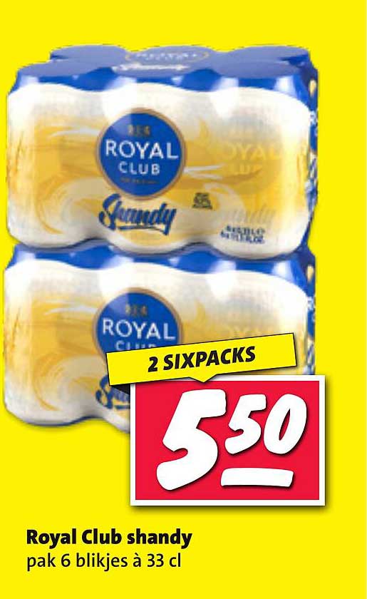 Royal Club Shandy Pak 6 Blikjes À 33 Cl aanbieding bij Nettorama