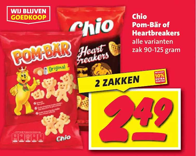 Pom-Bär Of Chio Heartbreakers 60-80 G Aanbieding bij Lidl - FolderFeest.nl