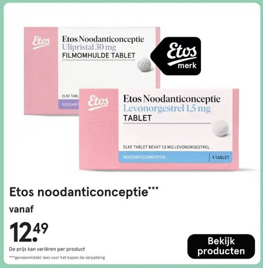 Etos Nooddanticonceptie*** Aanbieding bij Etos - FolderFeest.nl