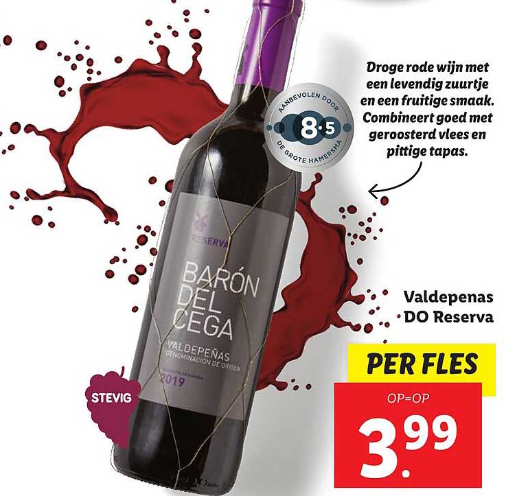 Barón Del Cega Valdepeñas Do Reserva aanbieding bij Lidl