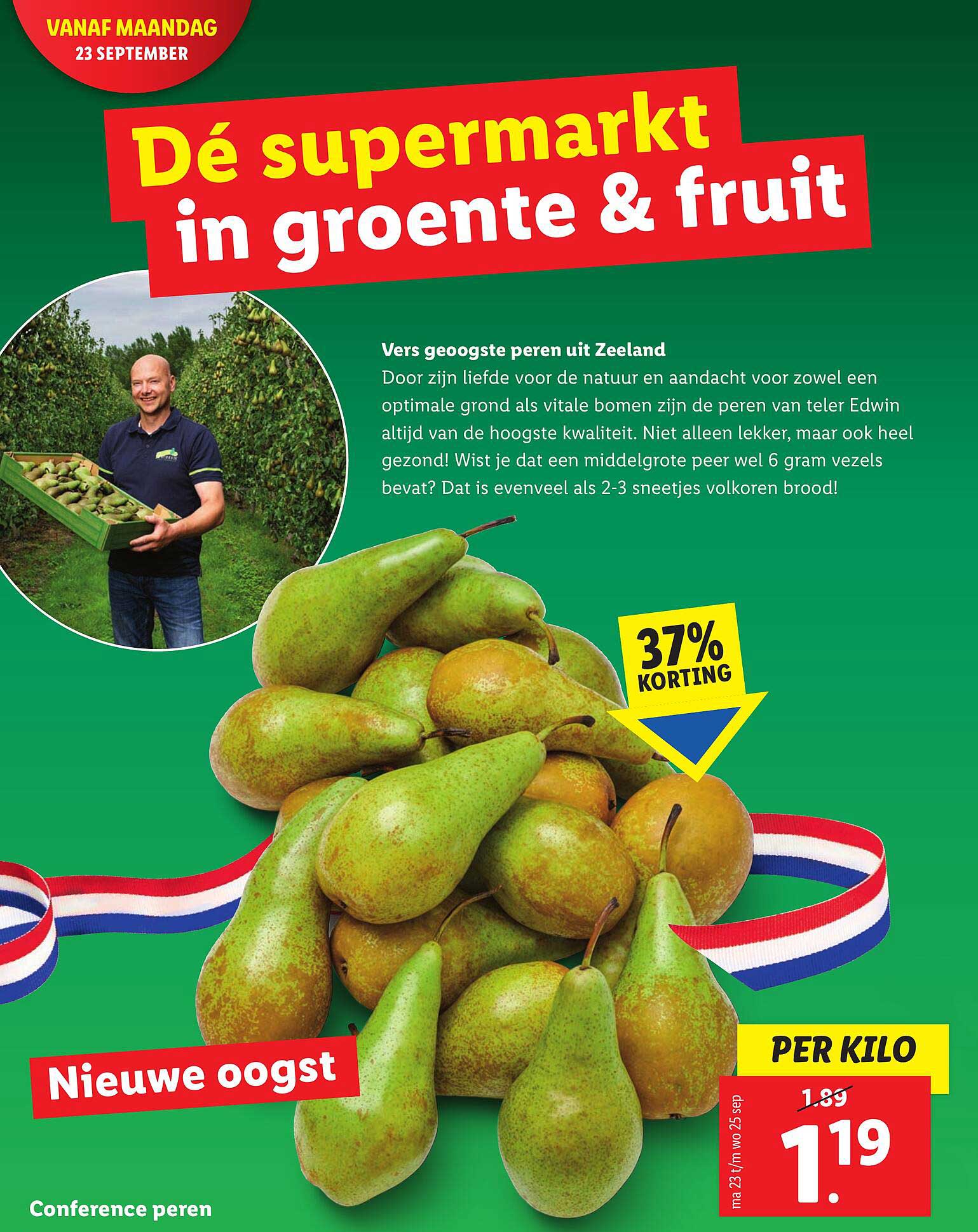 Nieuwe Oogst Conference Peren Aanbieding bij Lidl - FolderFeest.nl