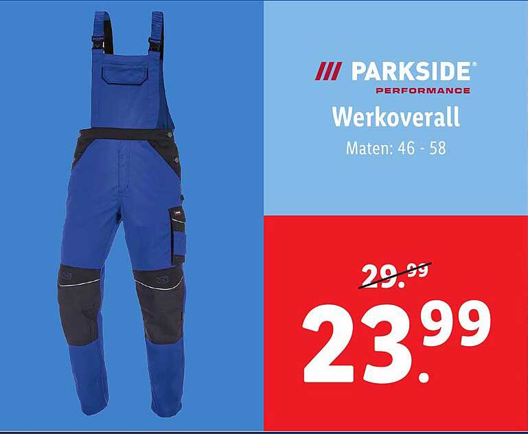 Parkside Werkoverall Aanbieding bij Lidl - FolderFeest.nl