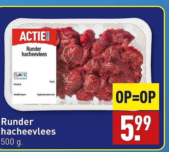 Runder Hacheevlees aanbieding bij ALDI
