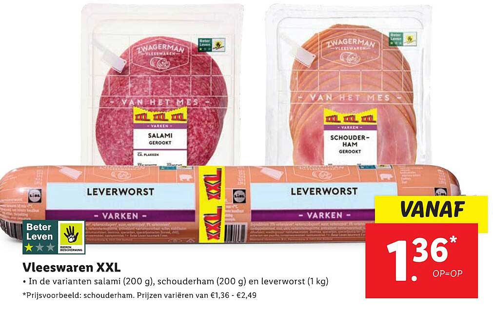 Vleeswaren Xxl Aanbieding bij Lidl - FolderFeest.nl