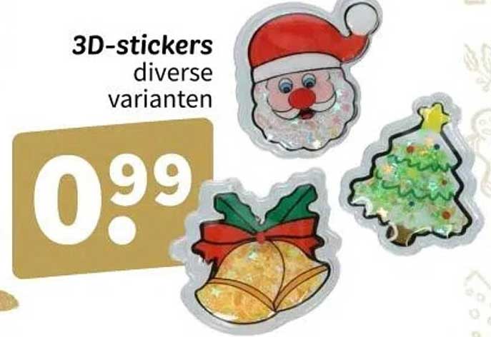 3D-Stickers aanbieding bij Wibra