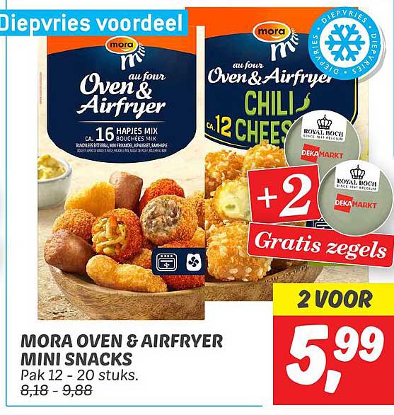 Mora Oven & Airfryer Mini Snacks Aanbieding bij Dekamarkt - FolderFeest.nl