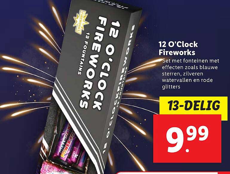 12 O'clock Fireworks aanbieding bij Lidl