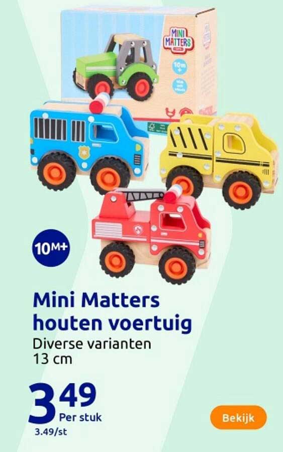 Mini Matters Houten Voertuig aanbieding bij Action