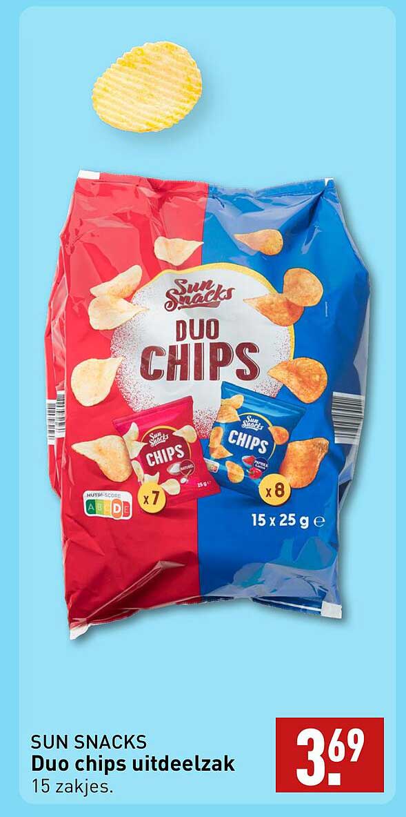 Sun Snacks Duo Chips Uitdeelzak aanbieding bij ALDI