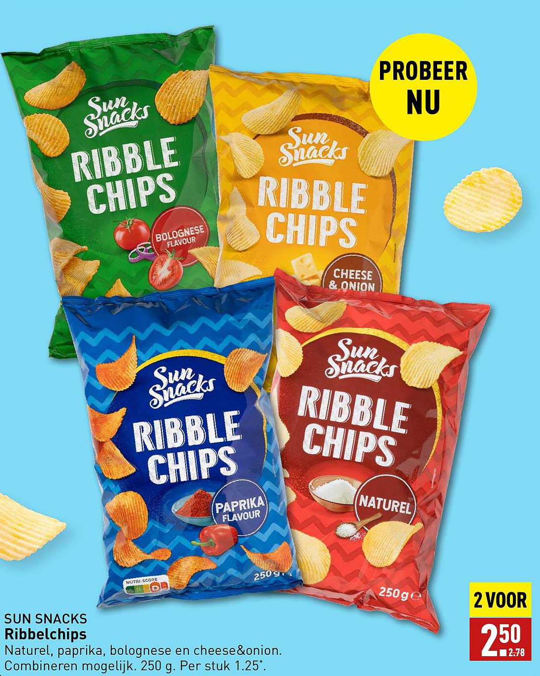 Sun Snacks Ribbelchips aanbieding bij ALDI