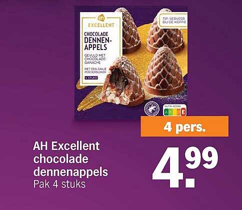 Ah Excellent Chocolade Dennenappels Aanbieding bij Albert Heijn ...