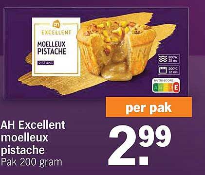 Ah Excellent Moelleux Pistache Aanbieding bij Albert Heijn - FolderFeest.nl