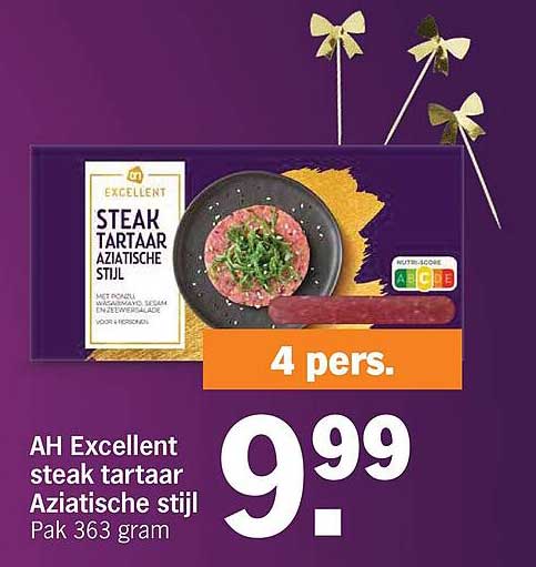 Ah Excellent Steak Tartaar Aziatische Stijl Aanbieding bij Albert Heijn ...