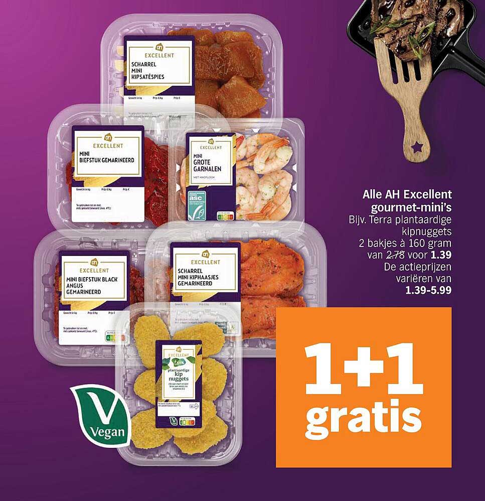 Alle Ah Excellent Gourmet-Mini’s Aanbieding bij Albert Heijn ...
