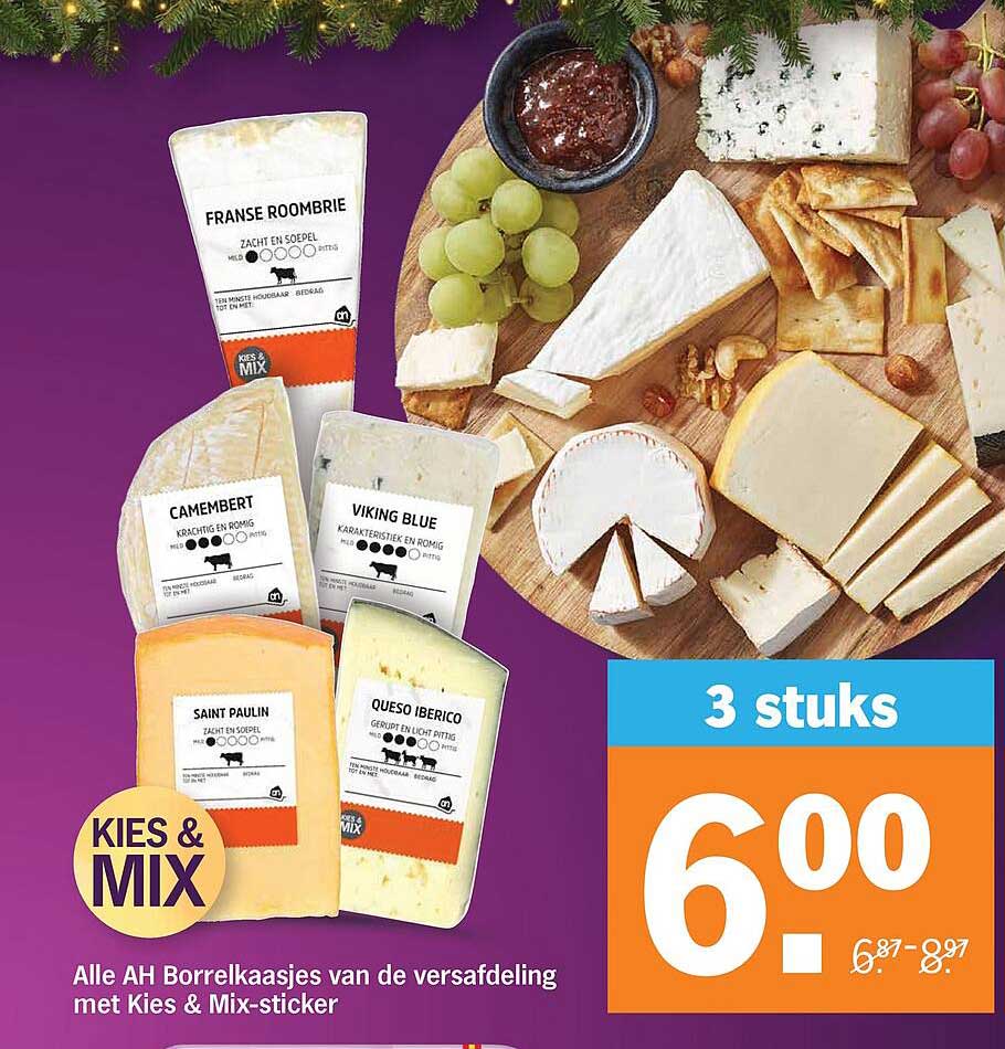 Kies & Mix Borrelkaasjes Aanbieding Aanbieding bij Albert Heijn ...