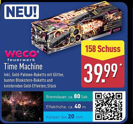 Weco Feuerwerk Time Machine Aanbieding bij ALDI - FolderFeest.nl