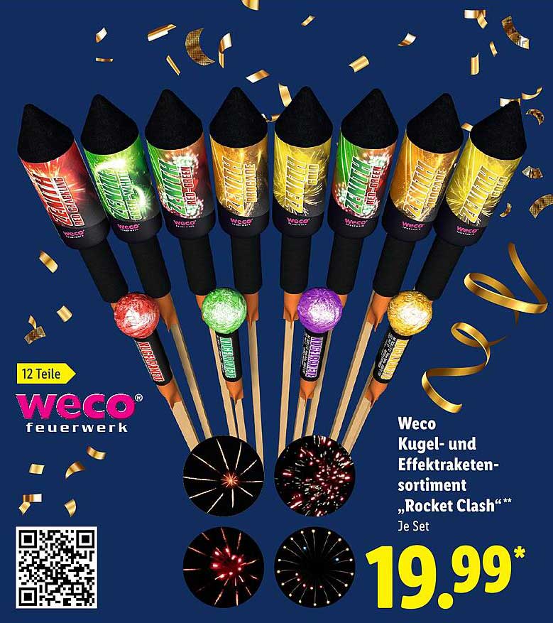 Weco Kugel- Und Effektraketensortiment „Rocket Clash“ Aanbieding bij ...