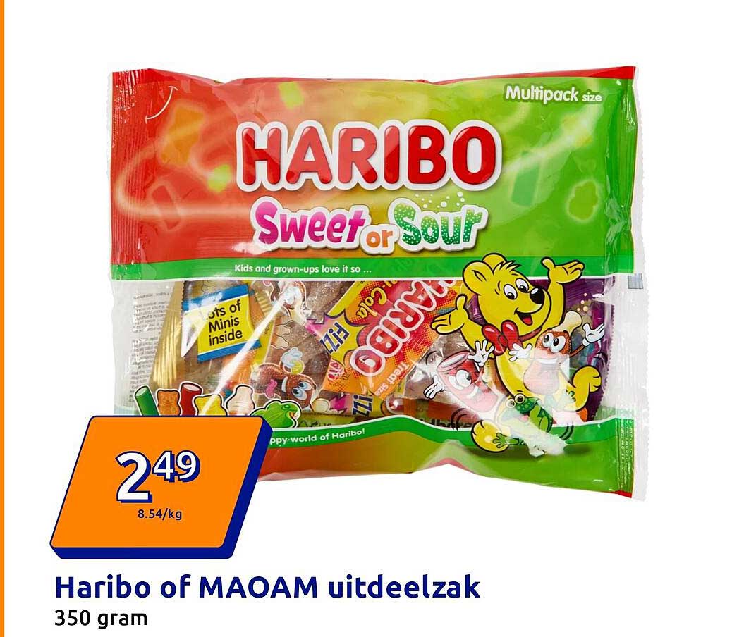 Haribo Of Maoam Uitdeelzak Aanbieding bij Action - FolderFeest.nl