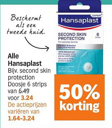 Alle Hansaplast Bijv. Second Skin Protection Doosje 6 Strips Van 6.49 ...
