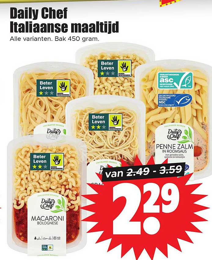 Daily Chef Italiaanse Maaltijd Aanbieding bij Dirk - FolderFeest.nl