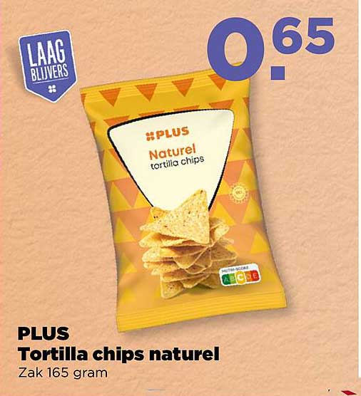 Plus Tortilla Chips Naturel aanbieding bij PLUS