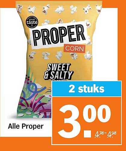 Proper Corn Sweet & Salty 2 Stuks Aanbieding bij Albert Heijn ...
