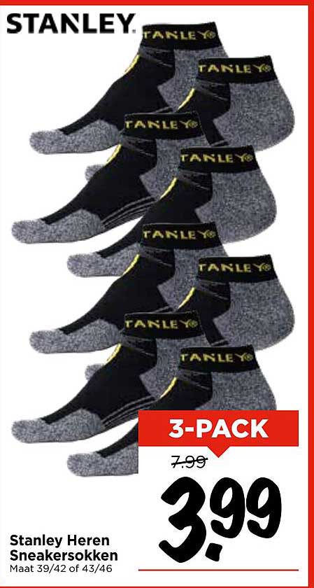 Stanley Heren Sneakersokken 3-Pack aanbieding bij Vomar