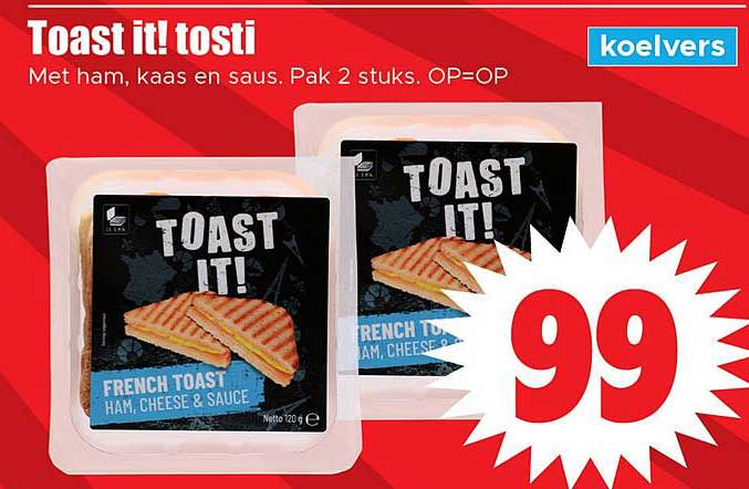 Toast It! Tosti aanbieding bij Dirk