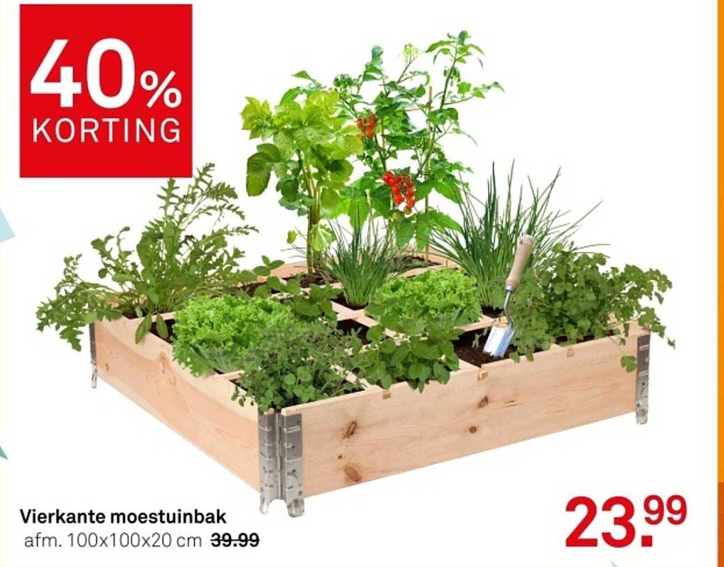 Vierkante Moestuinbak aanbieding bij Karwei