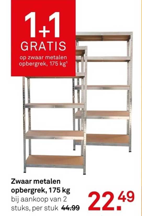 Zwaar Metalen Opbergrek, 175 Kg aanbieding bij Karwei
