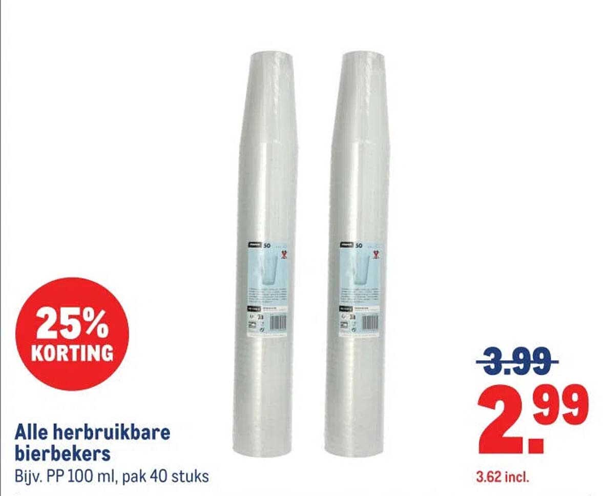 Alle Herbruikbare Bierbekers Aanbieding bij Makro - FolderFeest.nl