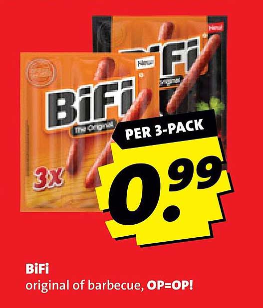 Bifi Original Of Barbecue, Op=Op! Per 3-Pack Aanbieding bij Boni ...