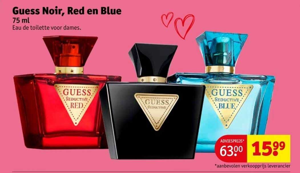 Guess Noir, Red En Blue Aanbieding bij Kruidvat - FolderFeest.nl
