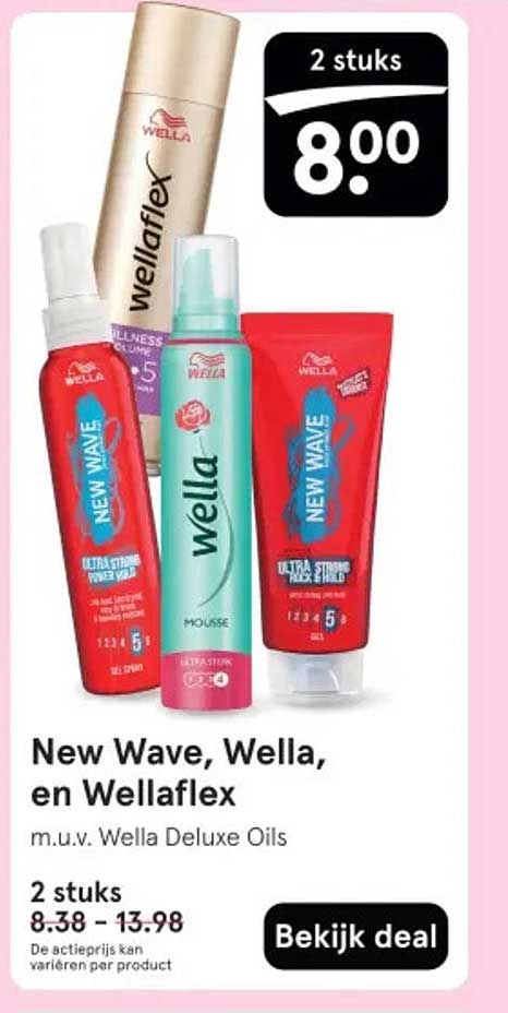 New Wave, Wella, En Wellaflex Aanbieding bij Etos - FolderFeest.nl
