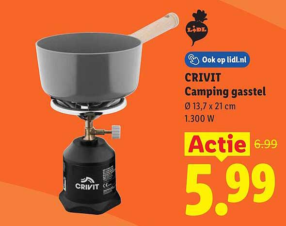 Crivit Camping Gasstel Actie Aanbieding bij Lidl - FolderFeest.nl