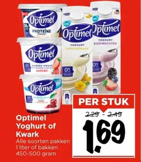 Optimel Yoghurt Of Kwark aanbieding bij Vomar