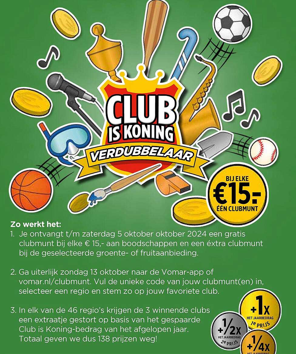 Club Is Koning Verdubbelaar Aanbieding bij Vomar - FolderFeest.nl