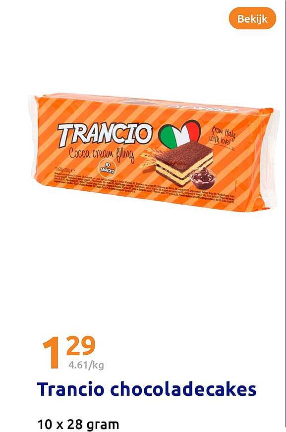 Trancio Chocoladecakes Aanbieding bij Action - FolderFeest.nl