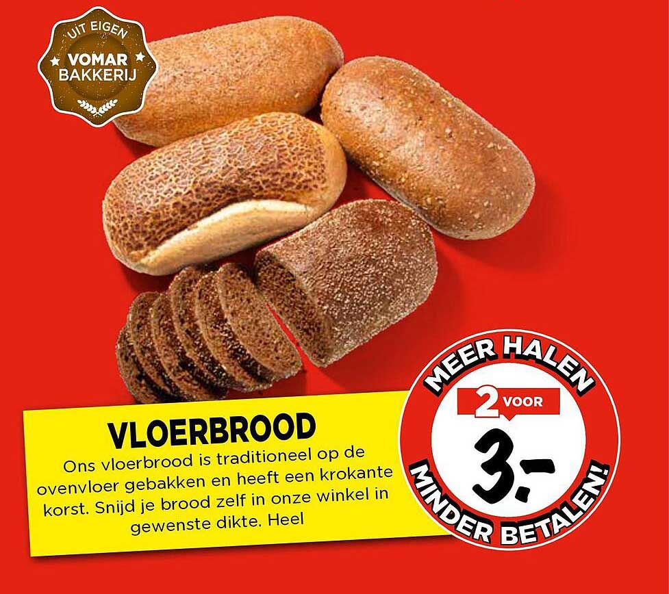 Vloerbrood Aanbieding bij Vomar - FolderFeest.nl