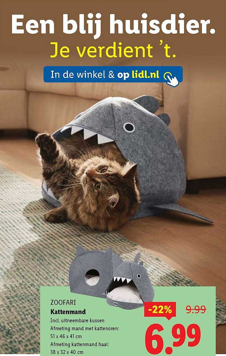 Zoofari Kattenmand Aanbieding bij Lidl - FolderFeest.nl