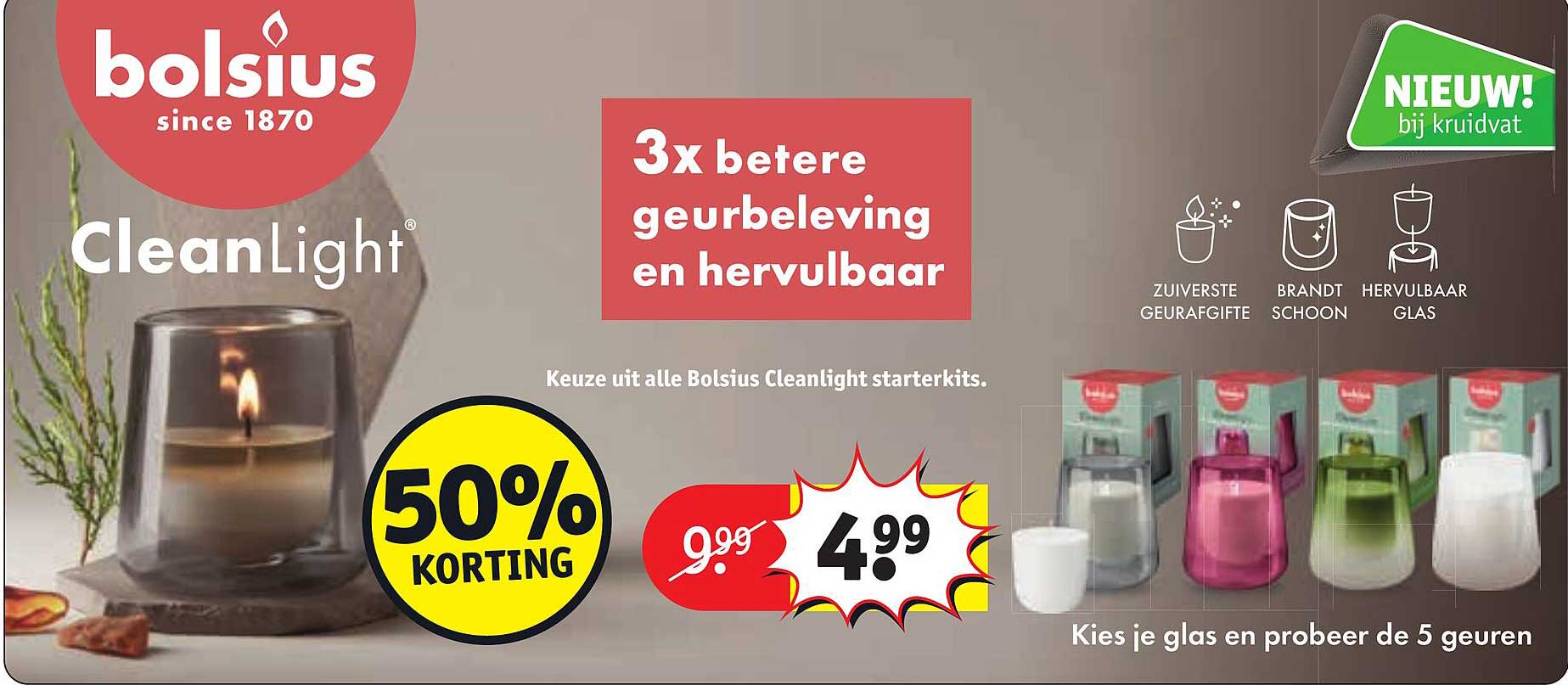 Bolsius Cleanlight® Aanbieding bij Kruidvat - FolderFeest.nl