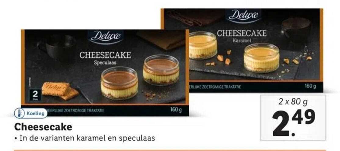 Deluxe Cheesecake Speculaas Deluxe Cheesecake Karamel aanbieding bij Lidl