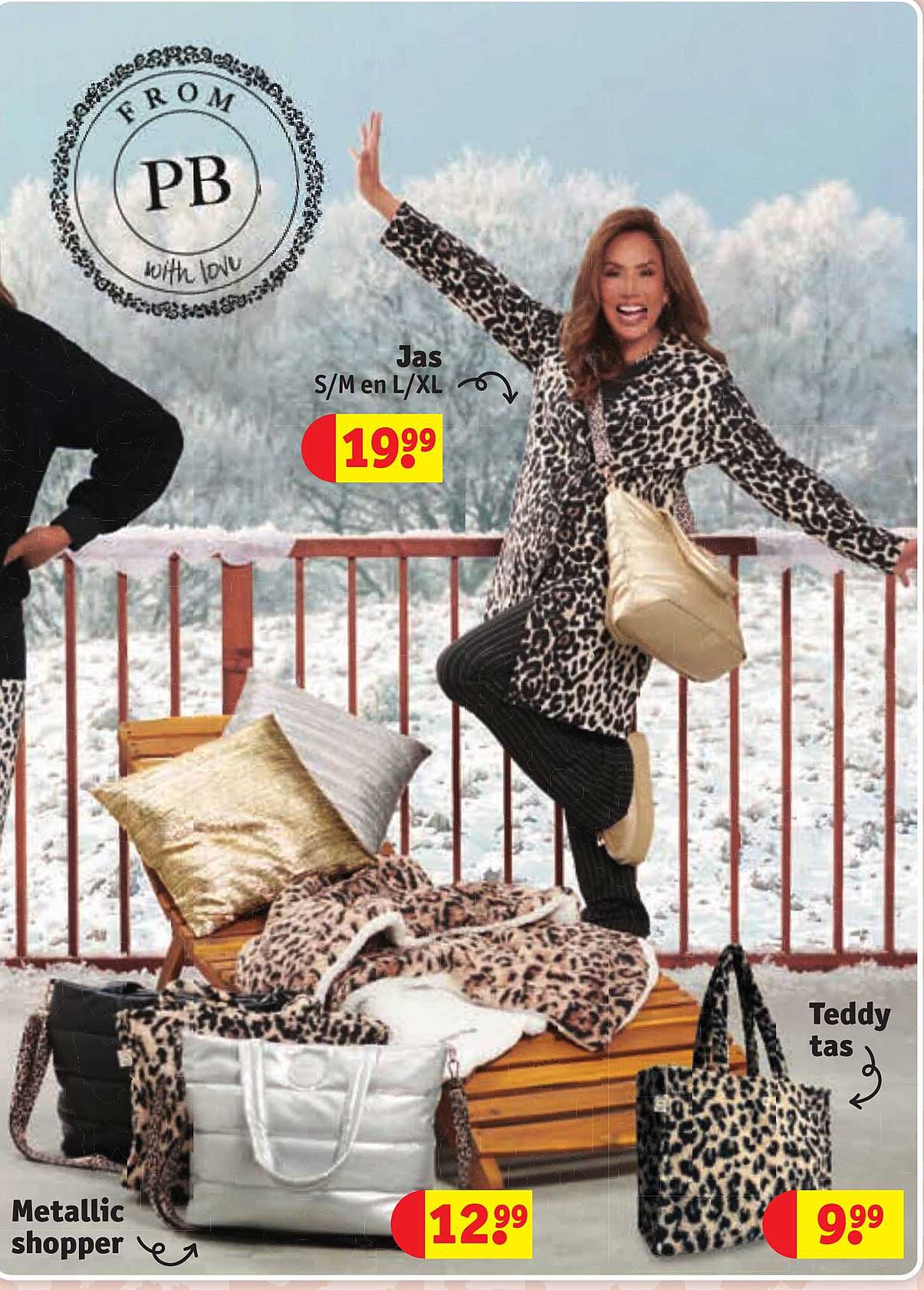 Jas Metallic Shopper Teddy Tas aanbieding bij Kruidvat